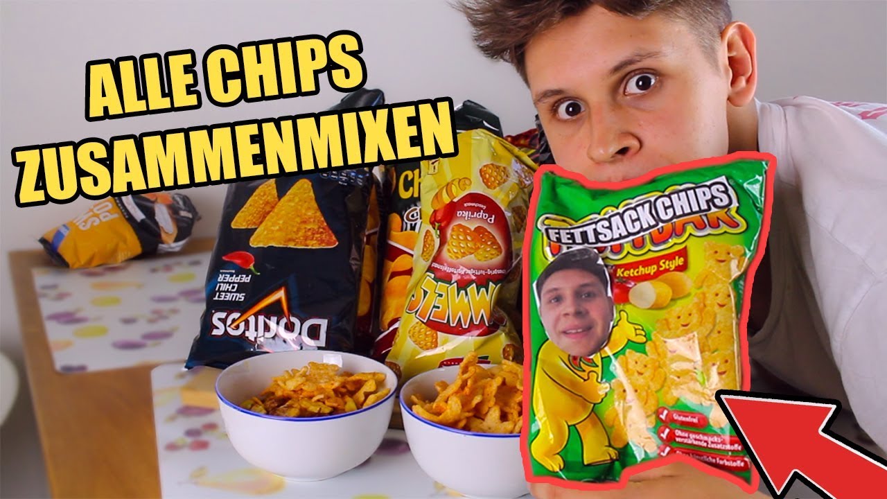 Alle CHIPS zu einer CHIPS-PACKUNG MIXEN😋🤯(und CHIPS selber machen ...
