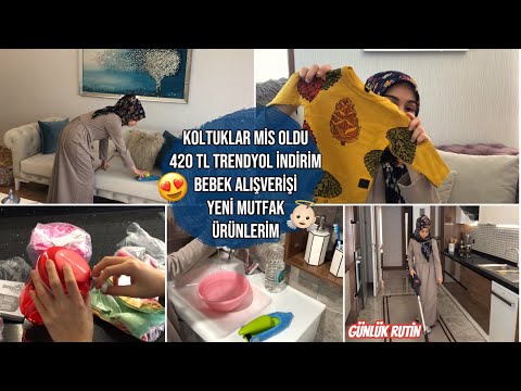 KOLTUKLARI SİLDİM | YENİ MUTFAK ÜRÜNLERİM | TRENDYOL İNDİRİMDEN BEBEK KIYAFET ALIŞVERİŞİM (420 TL)