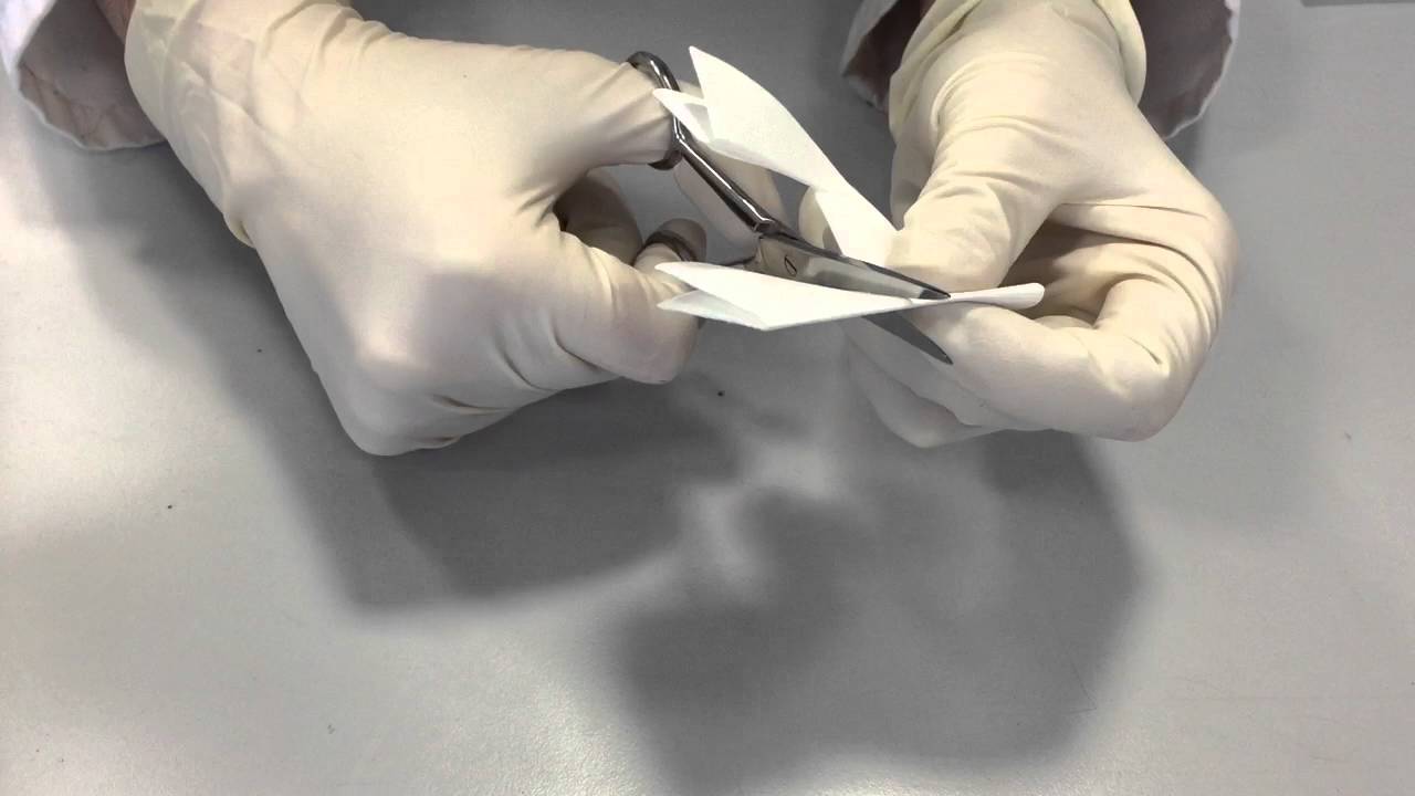 Oxygen Flask Combustion Unit - Preparing a paper flag - YouTube