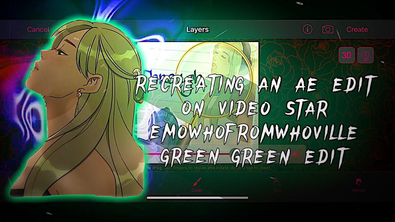 RECREATING LAUREN’S GREEN GREEN AE EDIT ON VIDEO STAR! - YouTube