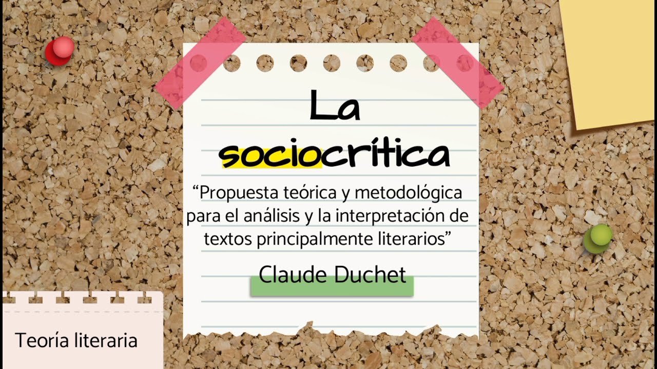 Sociocrítica - Claude Duchet - YouTube