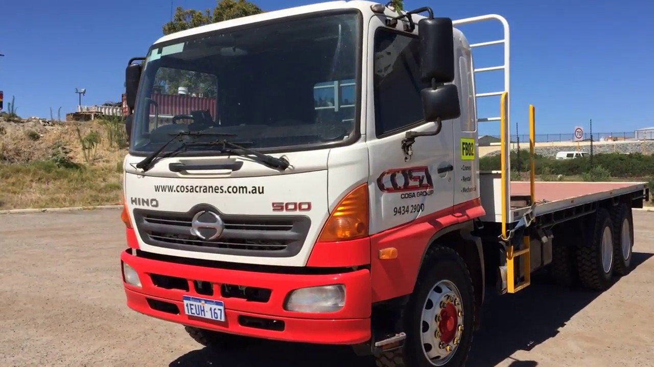 FB02 - 2011 Hino 500 6x4 Flat Top Truck - YouTube