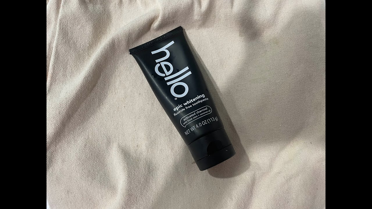 In Hand Review of Hello charcoal whitening toothpaste - YouTube