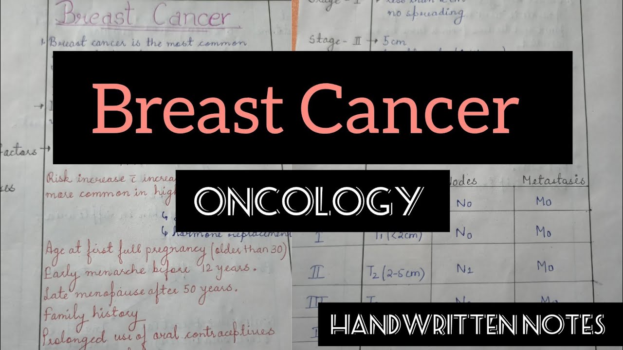 Breast Cancer- Oncology| Handwritten Notes MSN- 2| Lecture in Hindi|Bsc ...