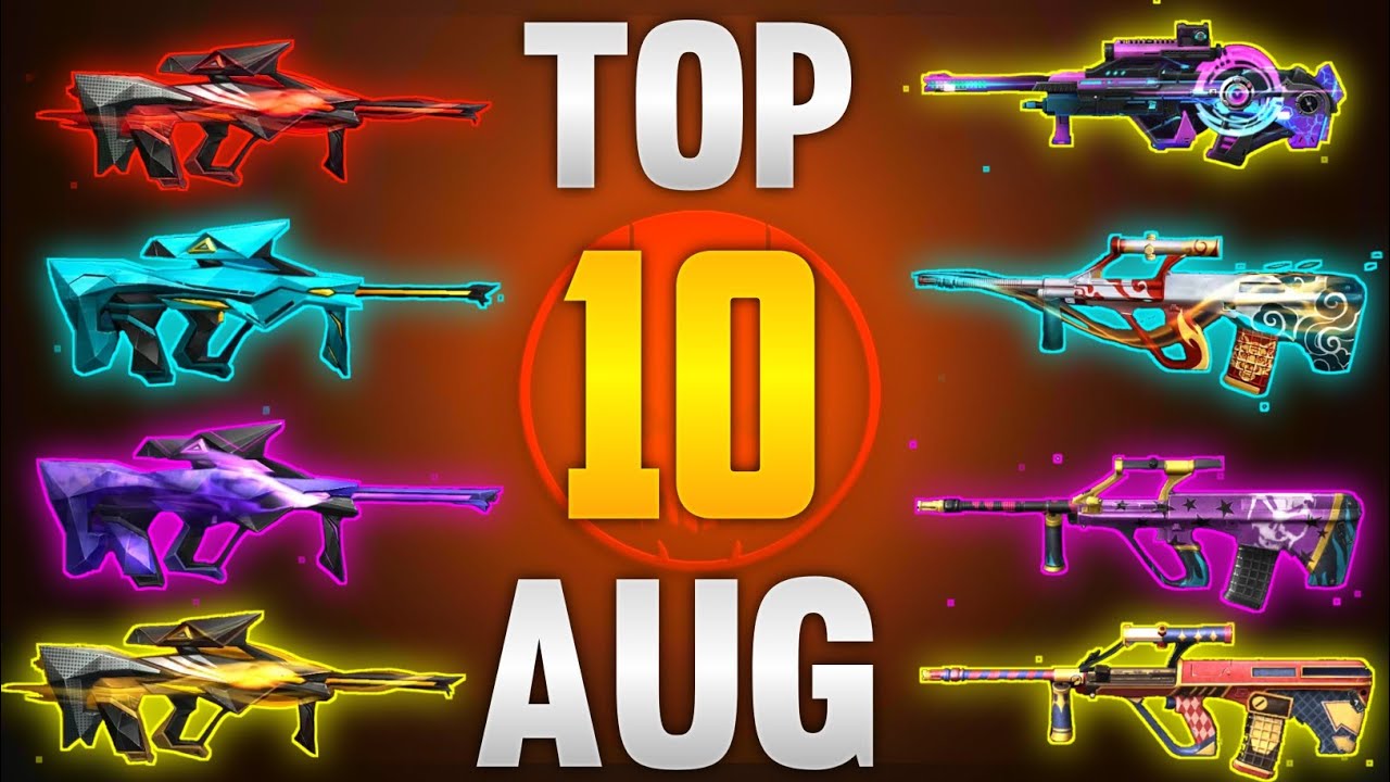 TOP 10 BEST AUG SKIN | BEST AUG SKIN IN FREE FIRE | INCUBATOR BEST AUG ...