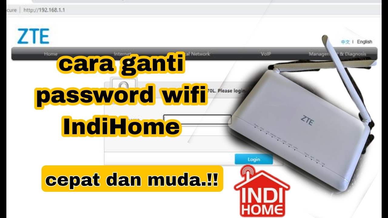 Cara ganti password wifi IndiHome mudah.!!!! - YouTube