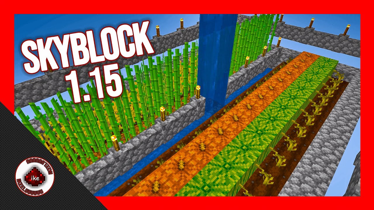 Minecraft 1.15 Skyblock 4 | Farming Spiders Trees and Crops - YouTube