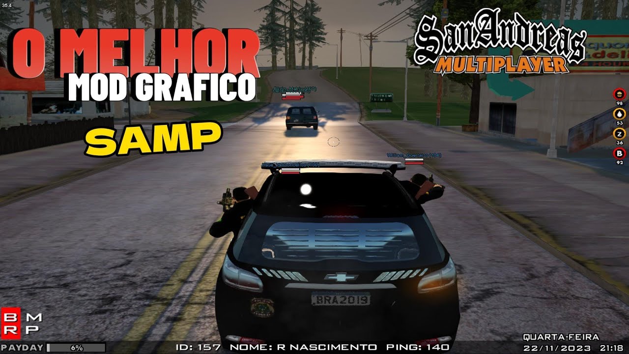 GTA SA - O MELHOR MOD GRAFICO REALISTA PARA SAMP PAIA + MOD RUA - YouTube