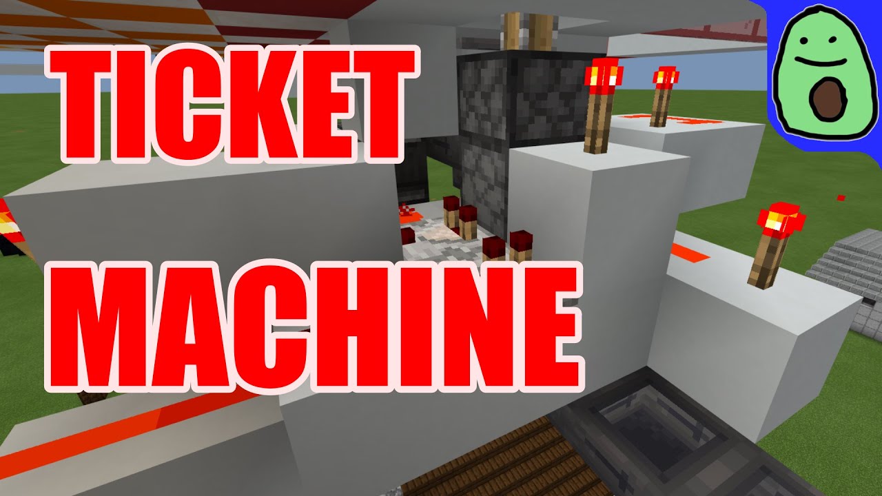 Making A Ticket Machine In Minecraft Bedrock - YouTube