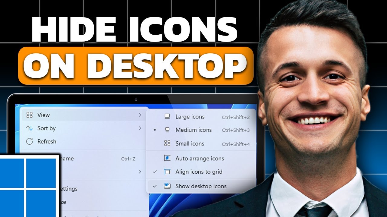 How To Hide Desktop Icons In Windows 11 - YouTube