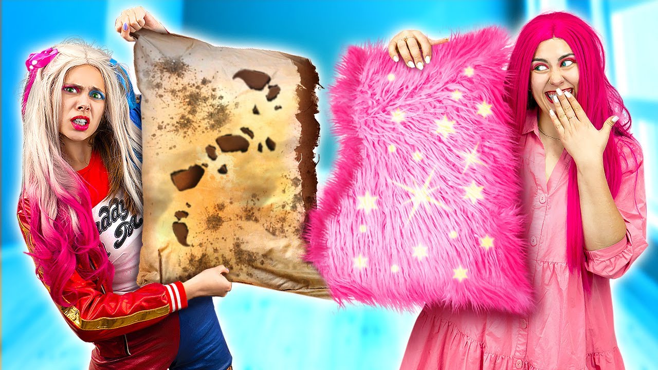 RICH Mommy Long Legs vs BROKE Harley build Secret Room | We Build a ...