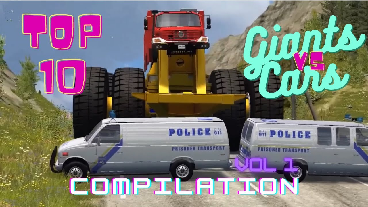 BeamNG Drive TOP10 Giant Machines Crushes and Smashes Cars with gigant ...