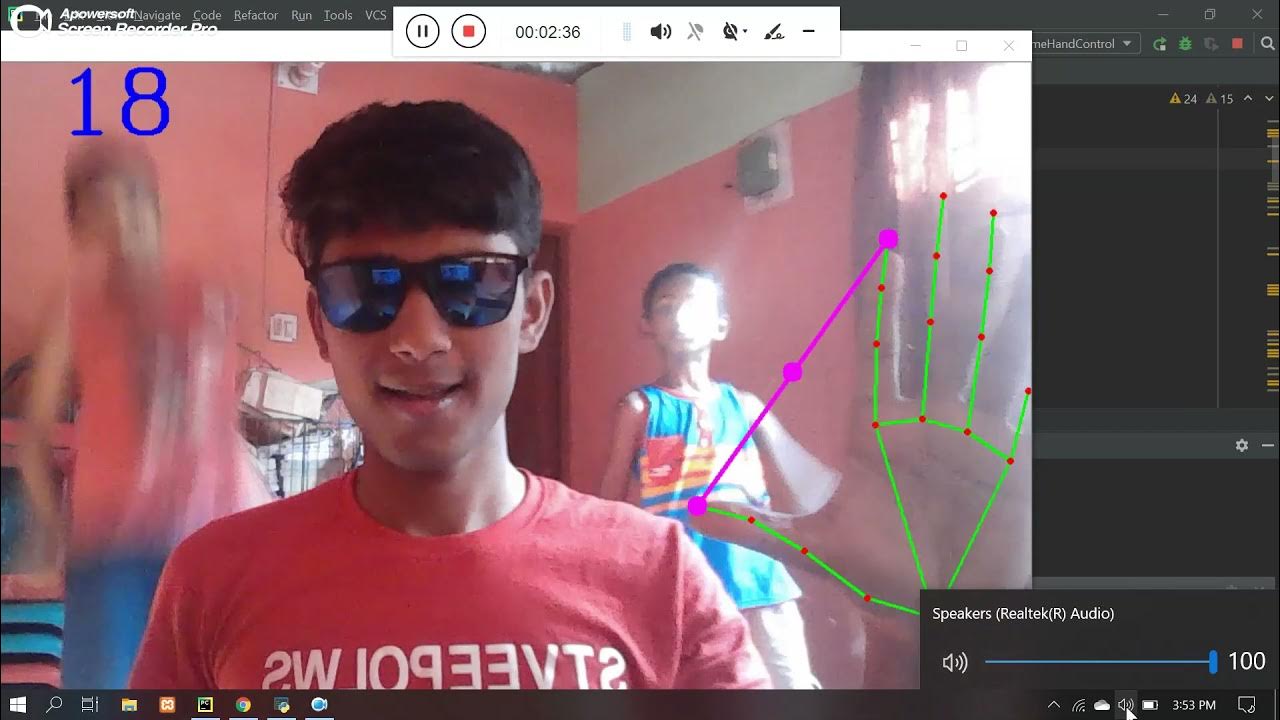 Volume Control By Gesture Using Mediapipe Library Of Python Youtube