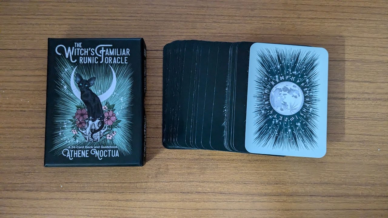 Witch's Familiar Runic Oracle Deck 24 Cards Review (Athene Noctua) Flip ...