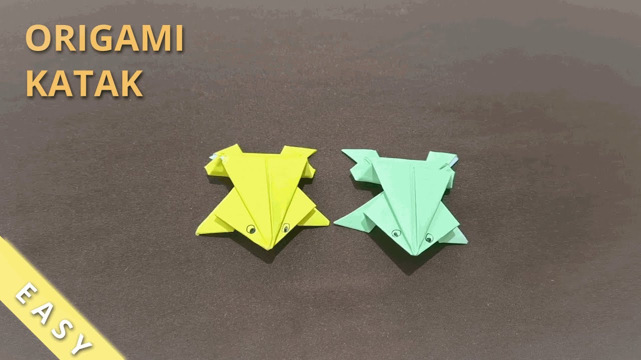 Membuat Katak dari Kertas Origami - Easy Way to Make an Origami Frog ...