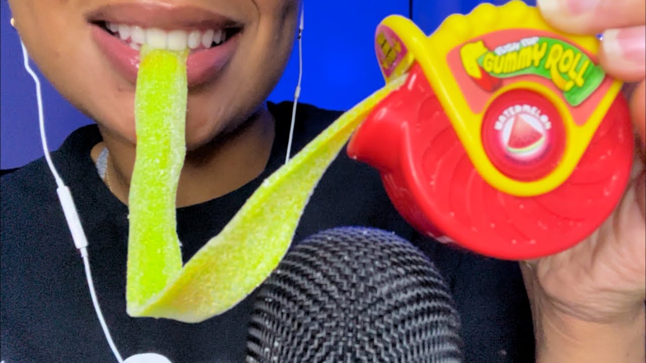 ASMR | Eating Candy In Your 👂🏽 Bazooka Candy 👅 - YouTube