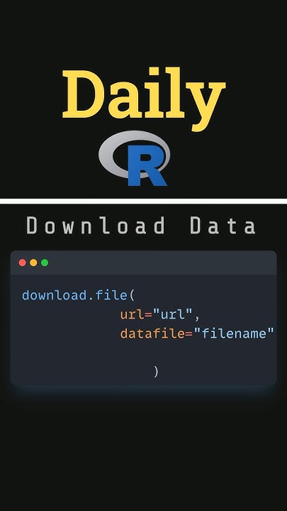 How To Download Data With R Rprogramming Rprogrammingforbeginners Youtube