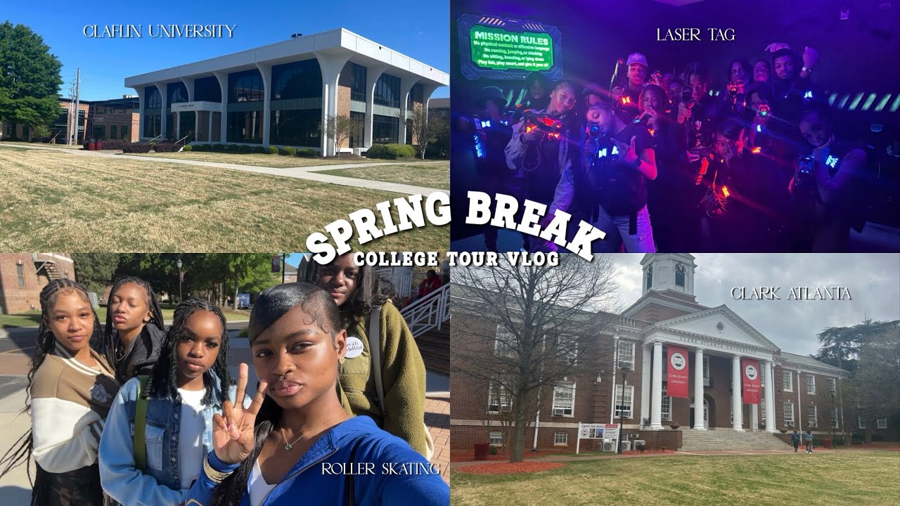 Spring Break COLLEGE TOUR VLOG | Rollerskating, Birthday celebration ...