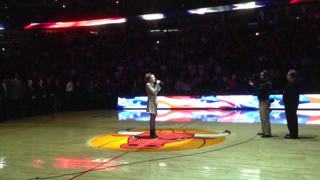 Jessica Rae- National Anthem, Chicago Bulls vs Charlotte Bobcats - YouTube