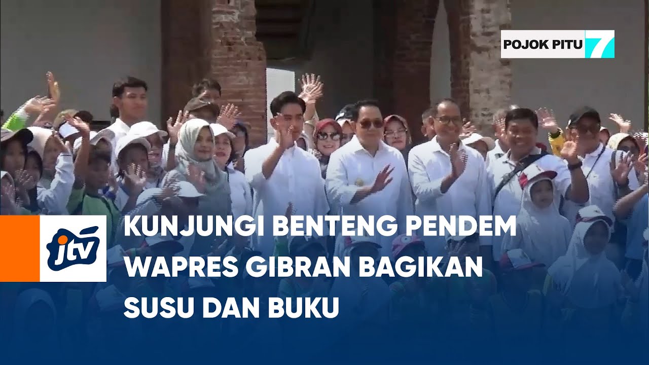Kunjungi Benteng Pendem Wapres Gibran Bagikan Susu Dan Buku - YouTube