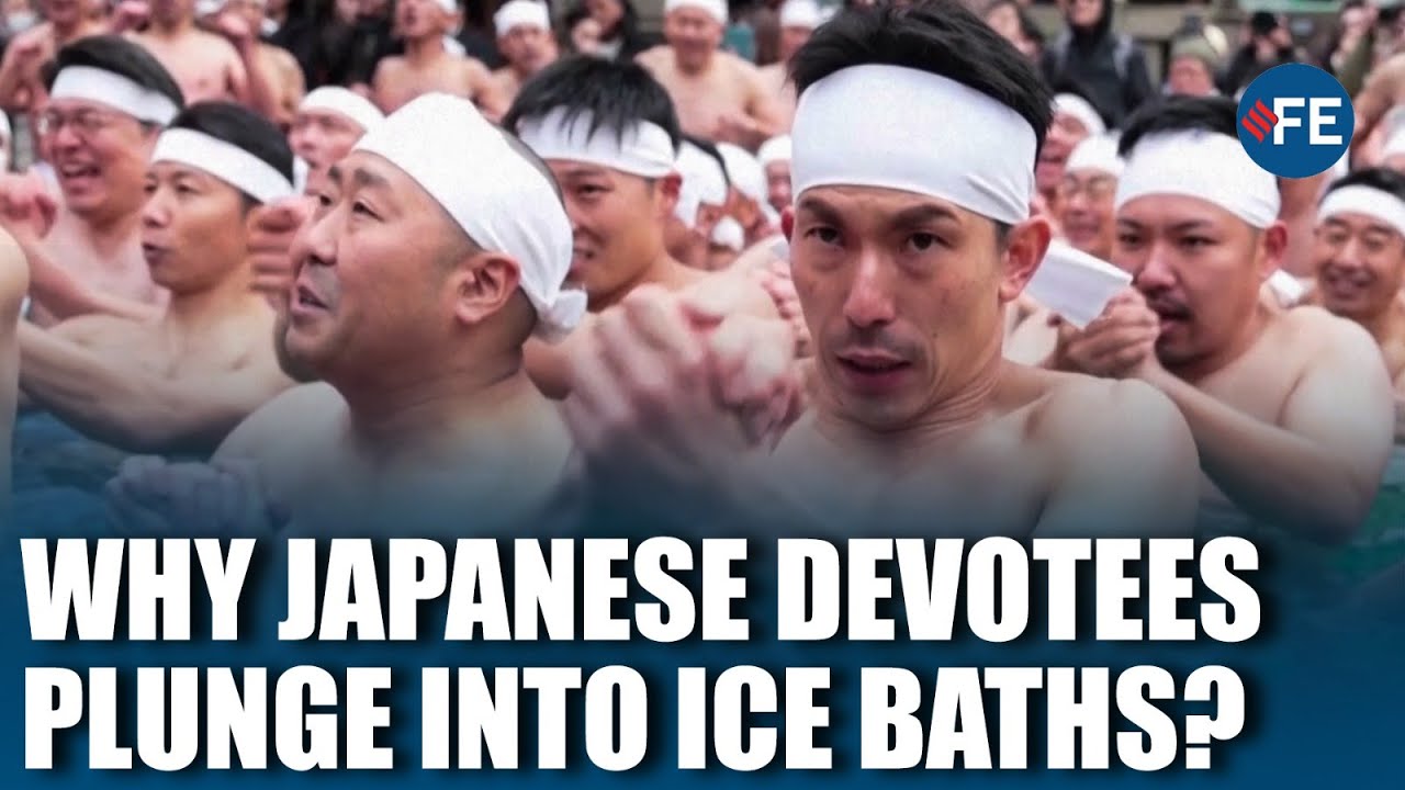 Japanese Devotees Brave Freezing Ice Bath at Tokyo Shrine to Pray for ...
