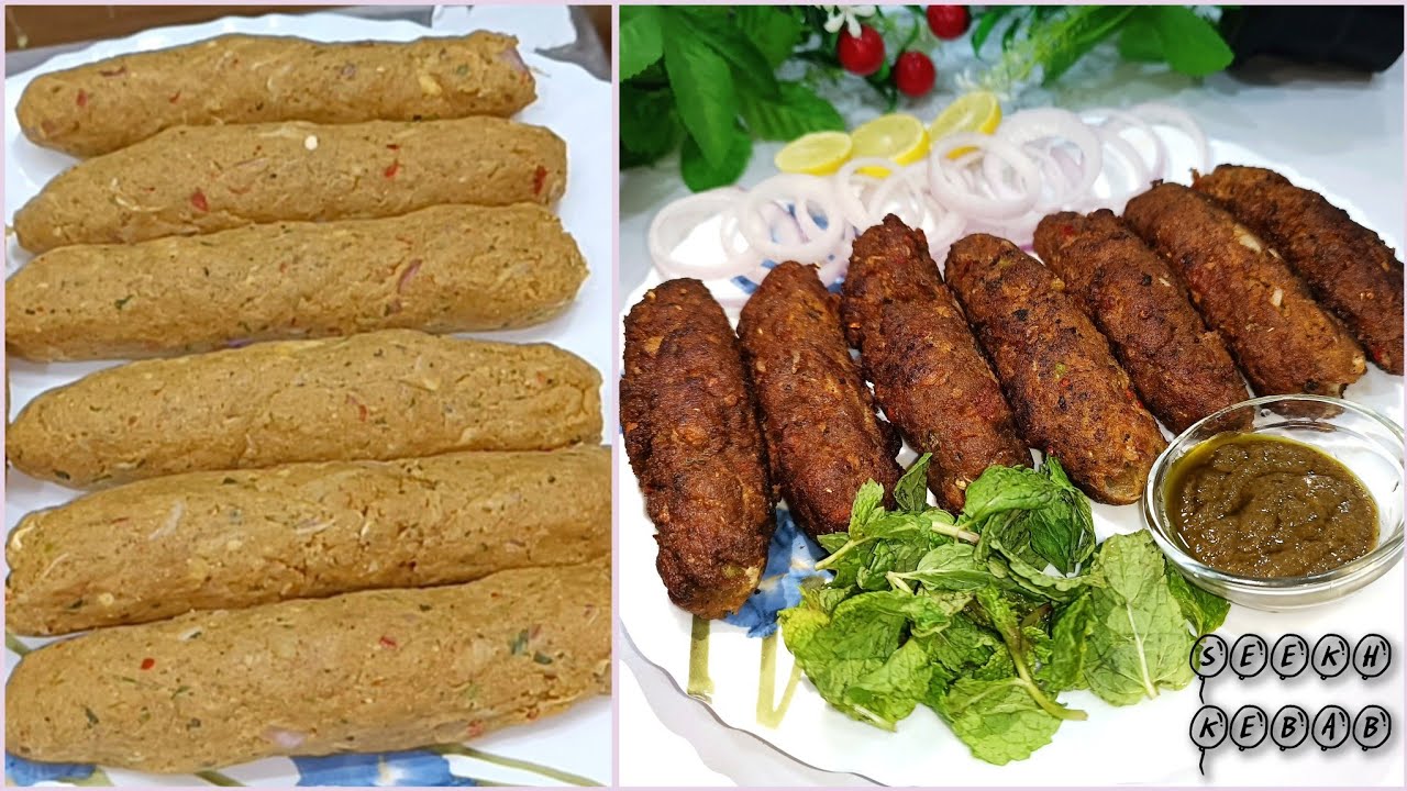 💚 Seekh kebab recipe with tips without tandoor। sheekh kawab recipe ...