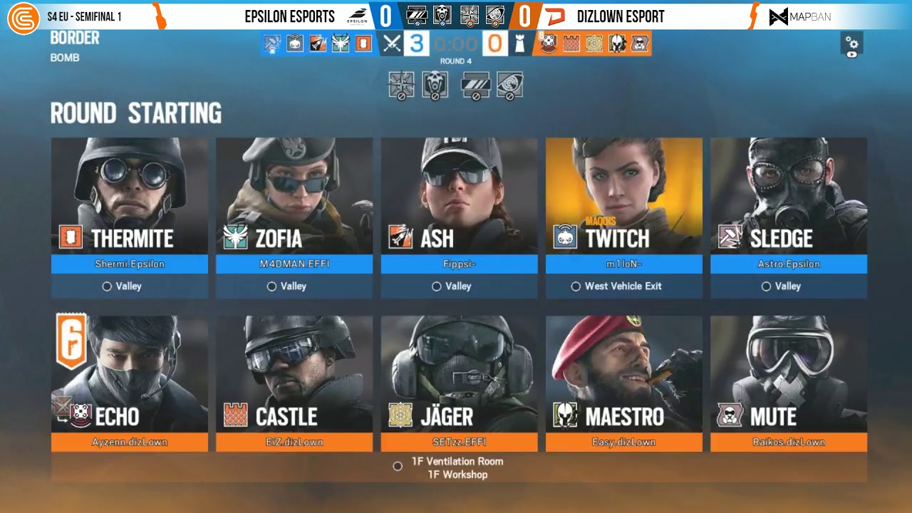 CCS R6 (PC) - Season 4 - EU - Epsilon Esports vs. Dizlown Esport ...