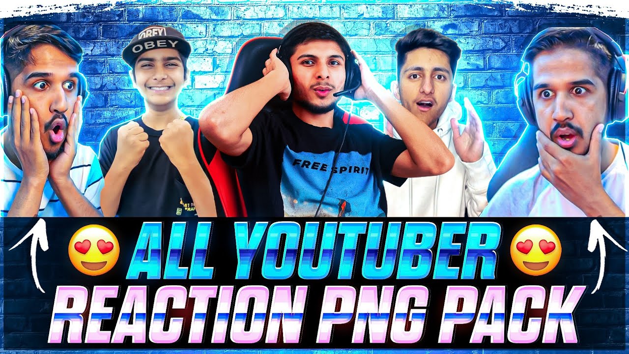All Youtuber Reaction Png Pack 😍 || @Nonstop Gaming Reaction Png Pack ...