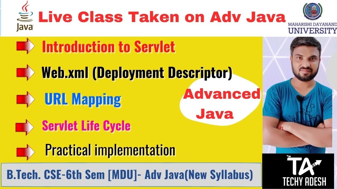 Servlet Introduction (Class-2) | B.Tech CSE6th Sem Java | Adv Java for ...
