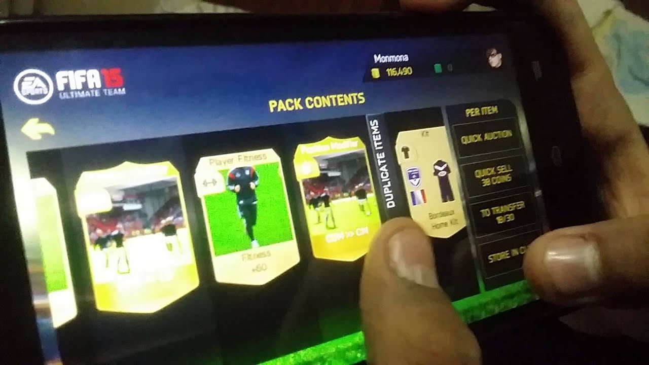 Pack opening fifa 15 android - YouTube