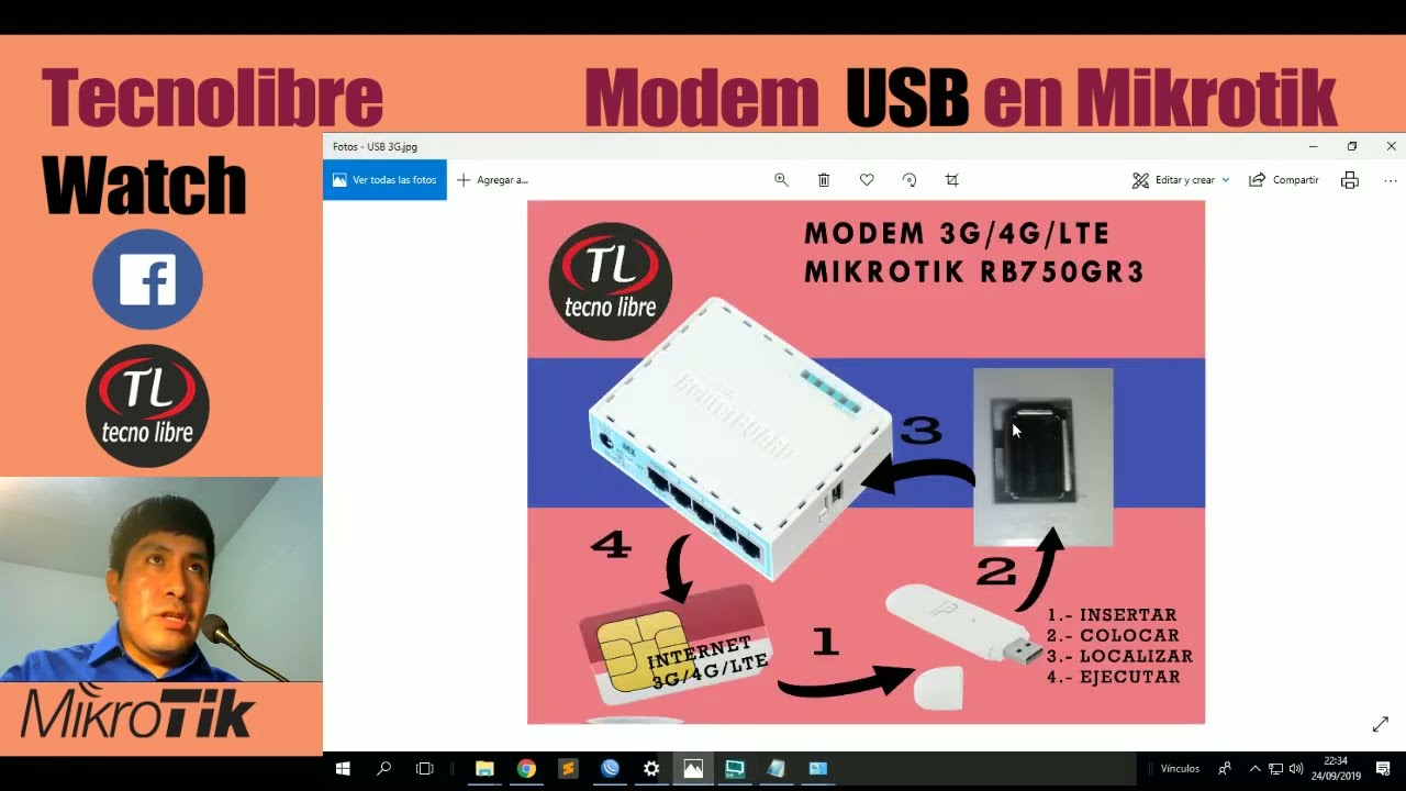 Mikrotik Internet desde un MODEM USB - YouTube