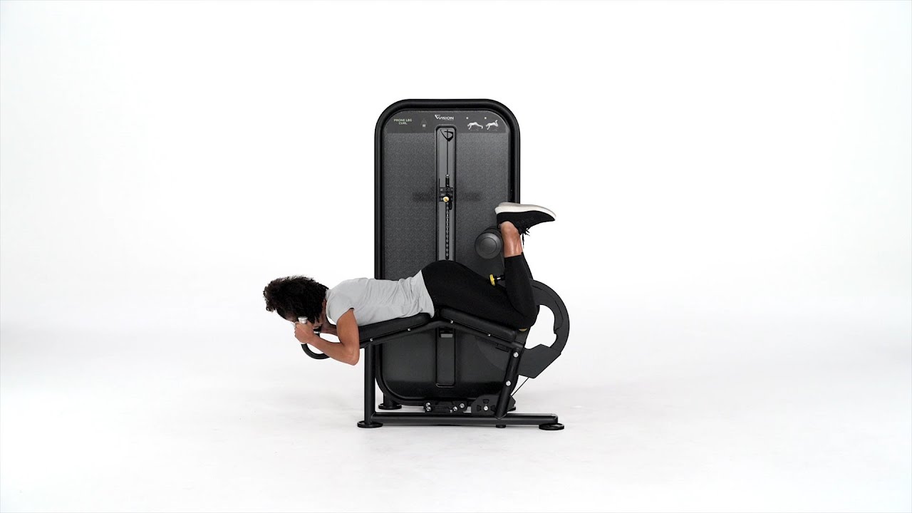 Vision Selectorized Strength-Prone Leg Curl Movements - YouTube