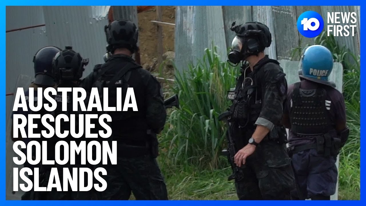 Solomon Island Australian Troops Arrive | 10 News First - YouTube