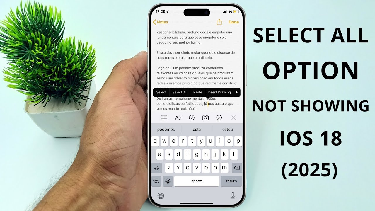 How to Fix Select All Option Not Showing on iPhone iOS 18 | Quick ...