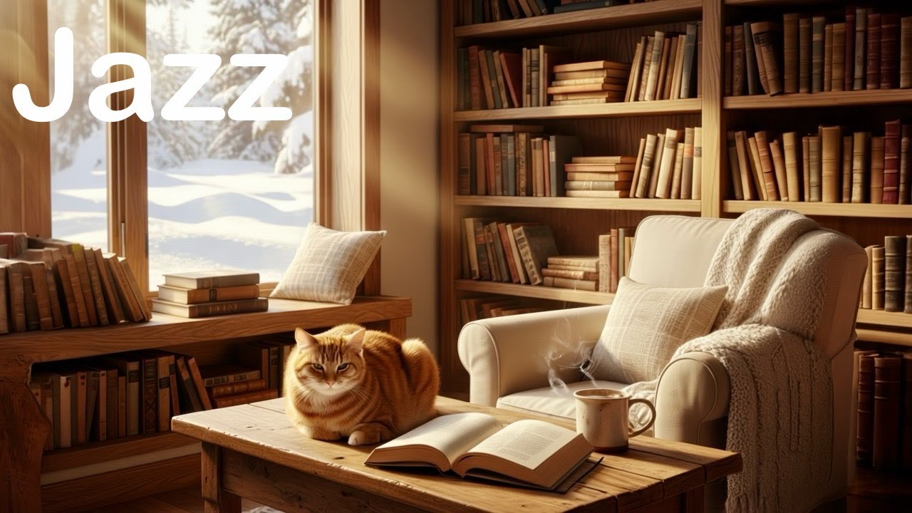 | Relax | Café Jazz - Cat & Pages in a Winter BookCafé #cat #café # ...