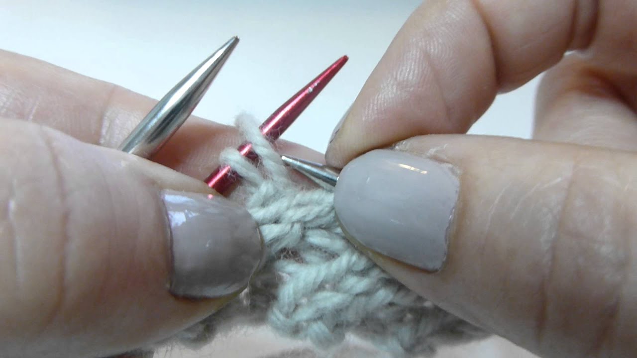 Strikk flette over 3 masker med 1 vrang og 2 rette = F3BVr / C3Bp - YouTube