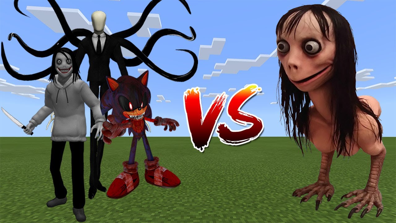 Creepypasta Mobs vs Momo - Minecraft PE / Bedrock Edition - YouTube