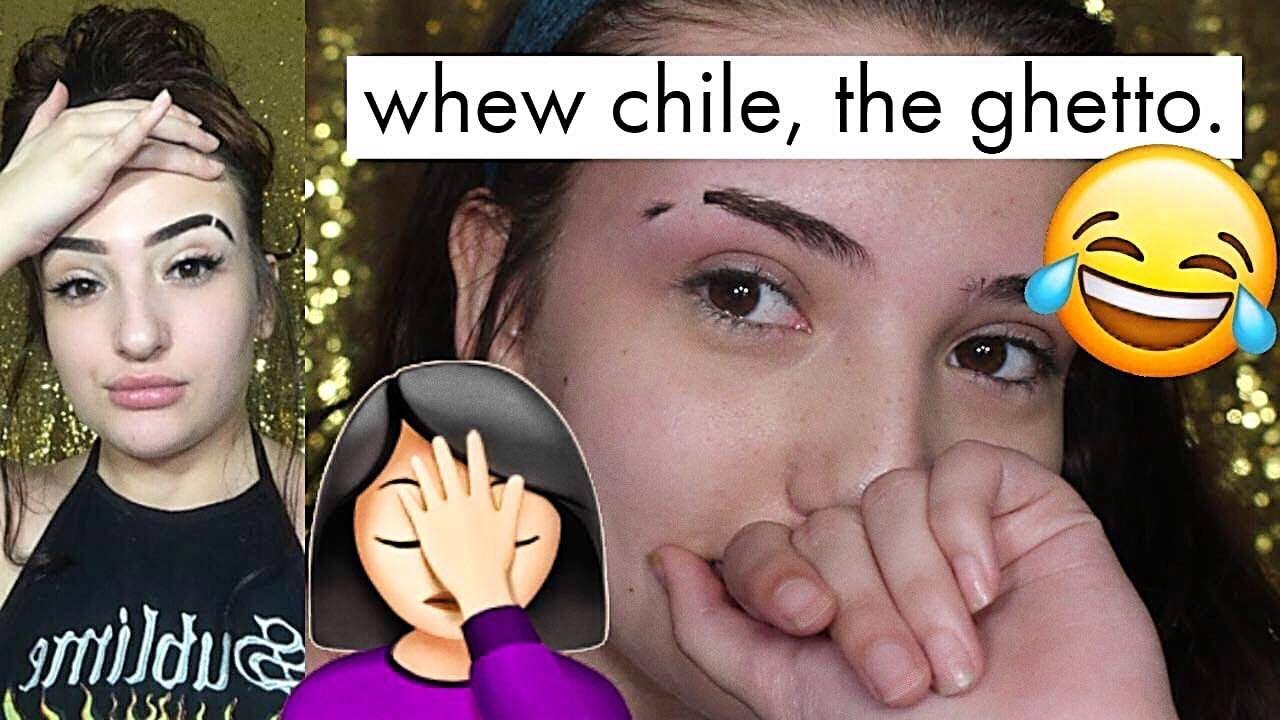 I GAVE MYSELF A DIY SLIT BROW AND SIS..... - Angeline Roper - YouTube