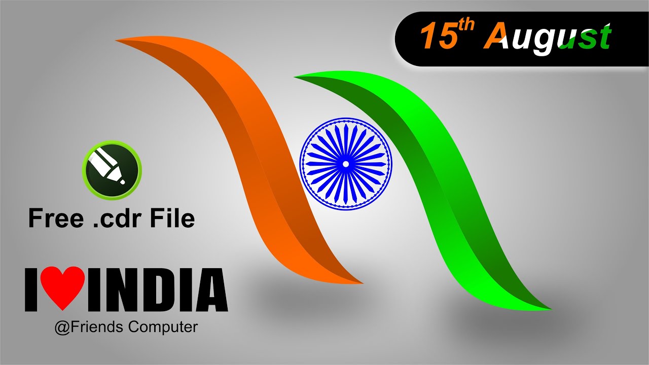 CorelDraw: India flag logo design | 15 th August Design by #friends ...