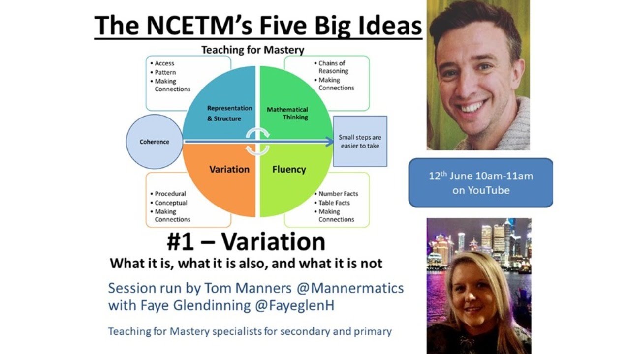 NCETM's Five big ideas - #1 VARIATION - YouTube
