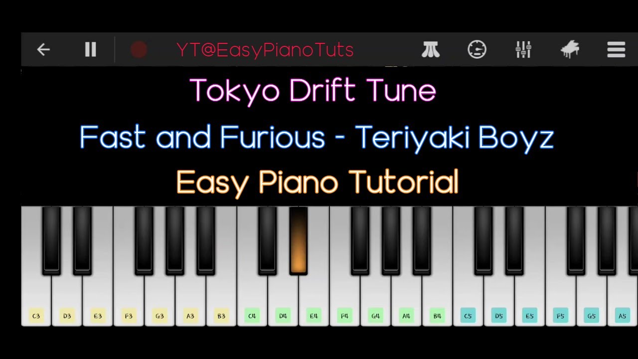 Tokyo Drift 🏎 | Fast and Furious 🔥 | Easy Piano Tutorial 🎹 | # ...