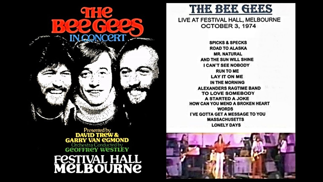 BEE GEES: LIVE AT FESTIVAL HALL MELBOURNE OCTOBER 3 1974 (SAMPLE) - YouTube