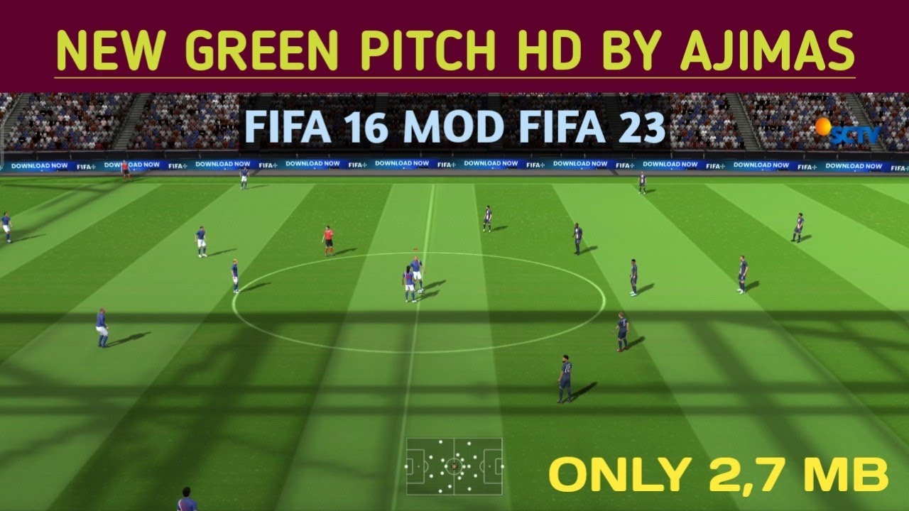 FIFA 16 MOD FIFA 23 PITCH GREEN HD BY AJIMAS - YouTube