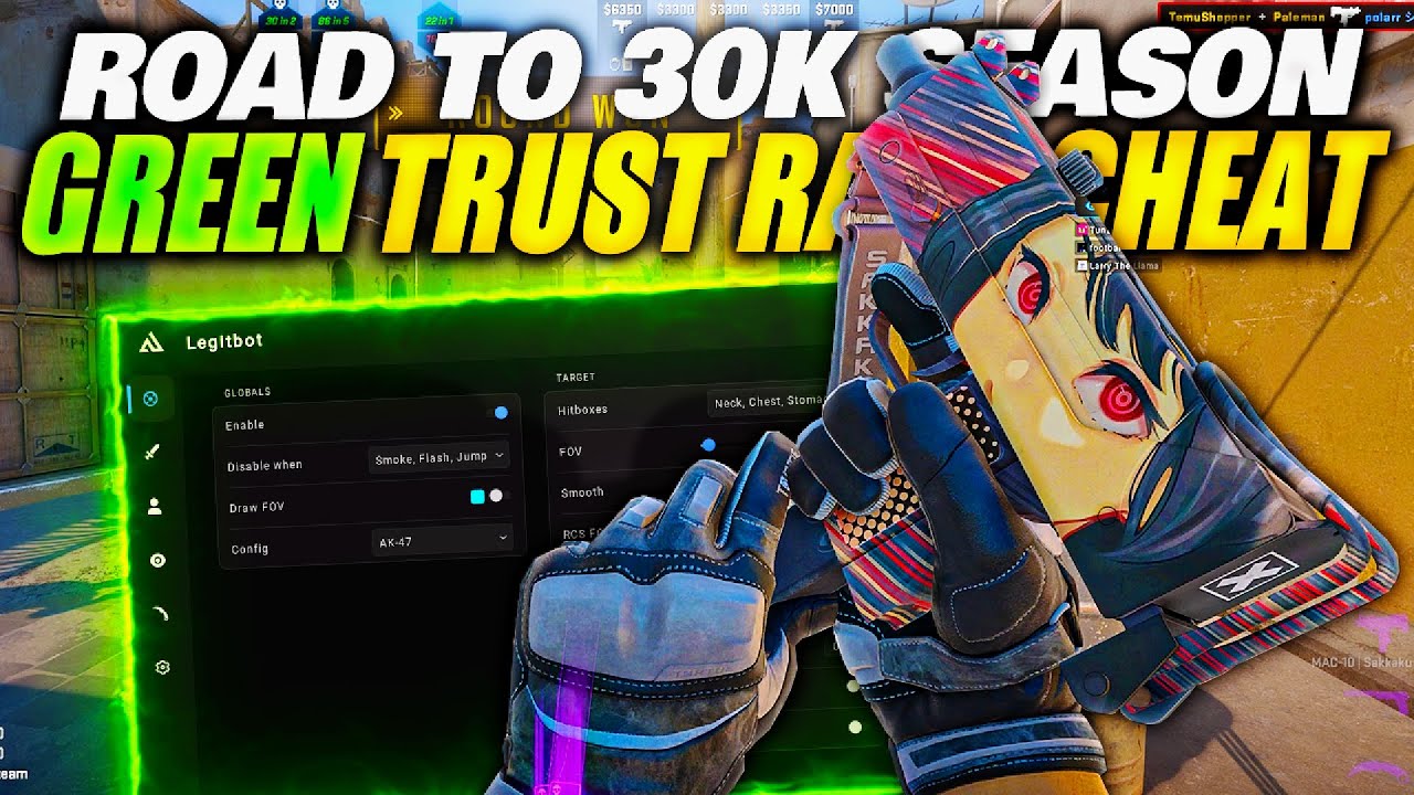 CS2 Premier CLOSET CHEATING With RAGE Cheats? (GREEN TRUST) - YouTube