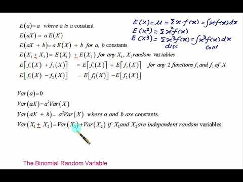 Probability 05 Properties of Expectation and Variance - YouTube