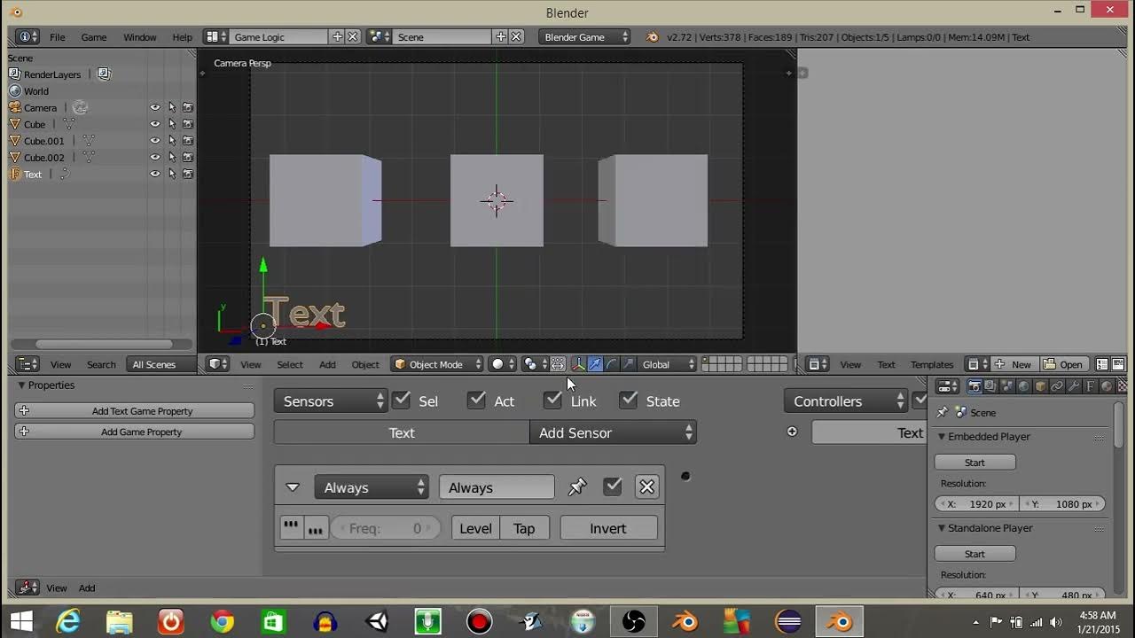 UPBGE - Getting Information From 'MouseOver' Object Python - YouTube