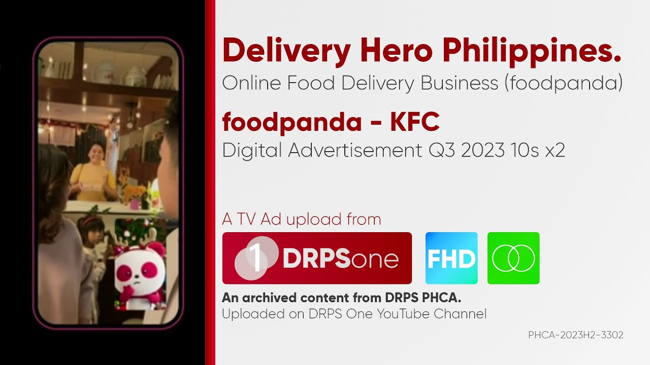 foodpanda "KFC" Digital Ad Q3 2023 10s x2 (Philippines) [HD/ST] - YouTube