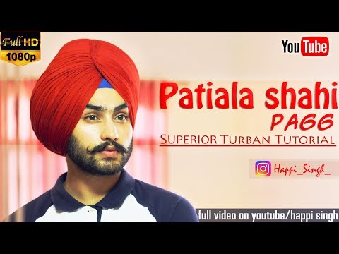 How to tie a Turban: Patiala Shahi Pagg (Wattan Wali) | Dress Easy Punjabi Turban Style - Tutorial