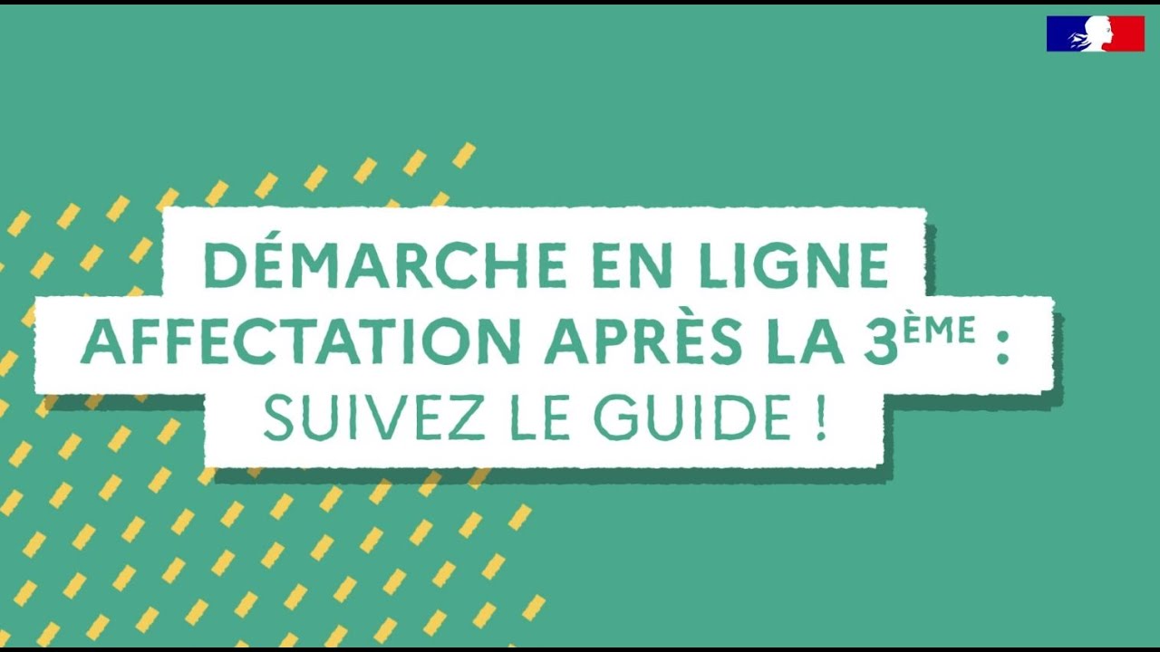 Service en ligne affectation après la 3e - YouTube
