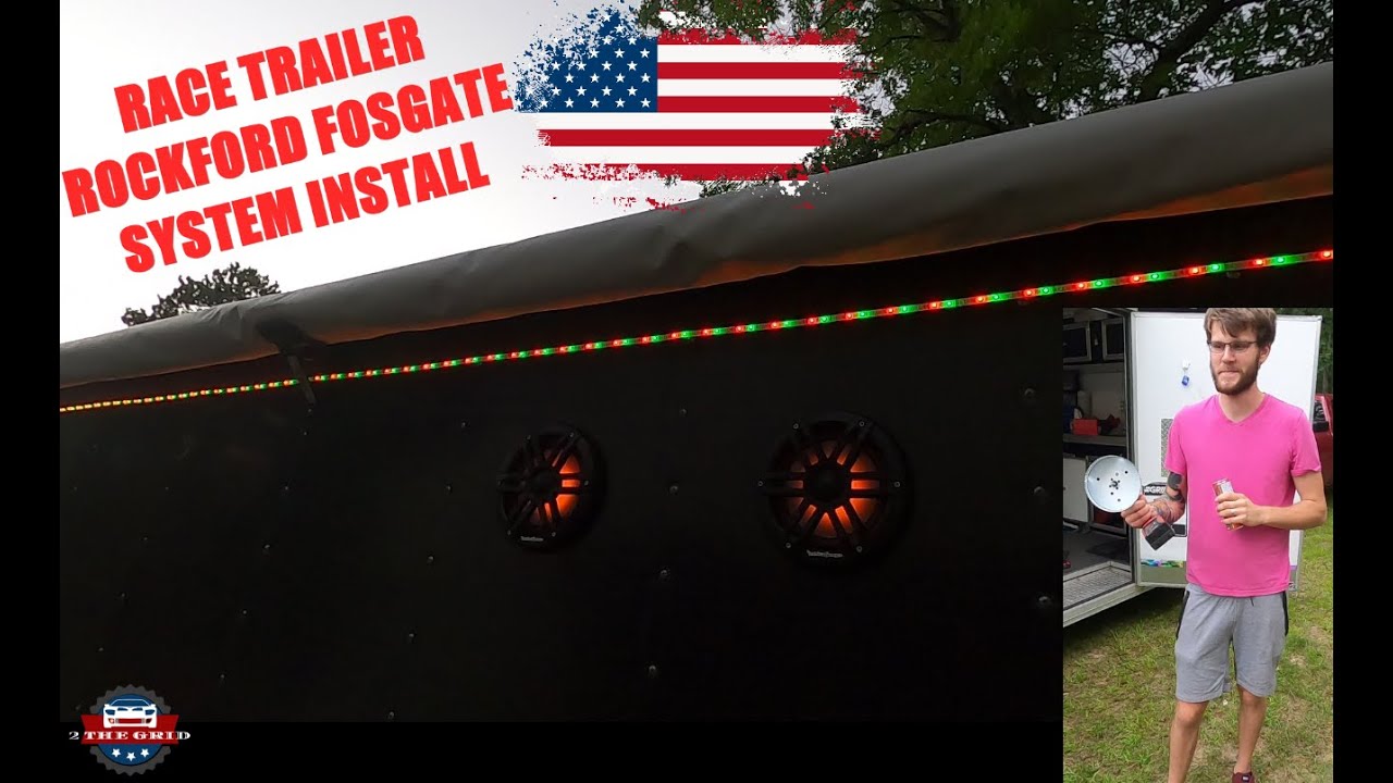 Race trailer stereo system install! - YouTube